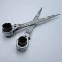 China 315mm Long Chrome Vanadium Steel Socket Scaffold Ratchet Forged Podger Handle Staging Ratchet 19mm 22mm for sale