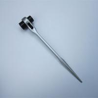 China Light Weight High Torque Black Phosphatd CrV Steel Dual Socket Wrench 19mm 22mm Podger Ratchet Wrench  Staging Ratchet for sale
