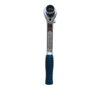 China Soft Handle Metric Bi-hexagon 19mm 22mm Socket Scaffold Spanner Ratcheting Spanner Short Handle Podger for sale