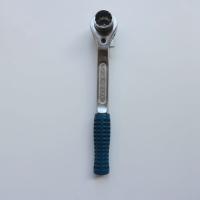 China Soft Handle Metric Bi-hexagon 19mm 22mm Socket Scaffold Spanner Ratcheting Spanner Short Handle Podger for sale