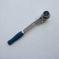 China Soft Handle Metric Bi-hexagon 19mm 22mm Socket Scaffold Spanner Ratcheting Spanner Short Handle Podger for sale