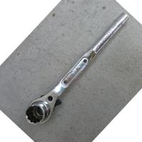 China Soft Handle Metric Bi-hexagon 19mm 22mm Socket Scaffold Spanner Ratcheting Spanner Short Handle Podger for sale