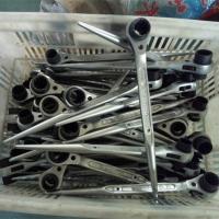 China High Torque Silver Color Carbon Steel Tapered 19mm 22mm Double Ended Socket Ratcheting Podger Scaffold Spud Wrench for sale
