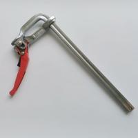 China Carbon Steel Red Power Painting Drop Forged Steel Swivel Pad Lever Bar Quick Ratchet F Clamps 120mm x 300mm for sale