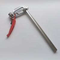 China Carbon Steel Red Power Painting Drop Forged Steel Swivel Pad Lever Bar Quick Ratchet F Clamps 120mm x 300mm for sale