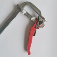 China Carbon Steel Red Power Painting Drop Forged Steel Swivel Pad Lever Bar Quick Ratchet F Clamps 120mm x 300mm for sale