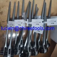 China Chrome Vanadium Steel Double Sized Socket Fortis 19x22mm Ratchet Wrench Podger Ratchet Tempered Shaft Ratchet Spanner for sale
