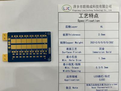 China Double-Sided Metal Base PCB with Boss Thermal-Electric Separation and Copper Substrate for LED Applications for sale