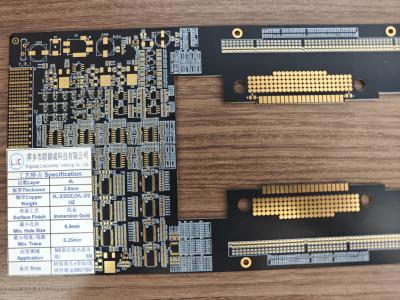 China FR4 3mm Thickness 4-Layer Server PCB Board for 5G Base Station with 2OZ Copper and 0.3mm Min Hole Size for sale