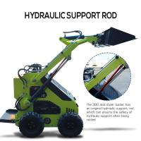China Multi-Function Mini Diesel Skid Steer Loader 1552x1050x1080mm Bucket capacity 150 Kg for sale