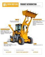China Mini Backhoe Loader with 3400 kg Machine Weight and BOXINHUASHENG Hydraulic Valve for sale