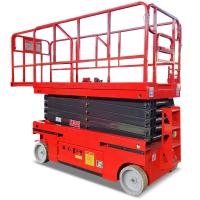 China Electric Hydraulic Scissor Manlift with 320kg Capacity and 900mm Extension Platform for sale