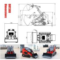 China 20L Fuel Tank Capacity BOXINHUASHENG Hydraulic Valve Compact Diesel Mini Skid Steer Loader for sale