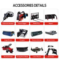 China 20L Fuel Tank Capacity BOXINHUASHENG Hydraulic Valve Compact Diesel Mini Skid Steer Loader for sale