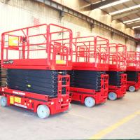 China 12m 320kg Self-Propelled Scissor Lift for Green House Construction Aerial Work Platform for sale