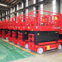 China 12m 320kg Self-Propelled Scissor Lift for Green House Construction Aerial Work Platform for sale