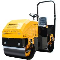 China 1000kg Vibratory Mini Road Compactor Double Drum Ride On Road Roller for Construction for sale