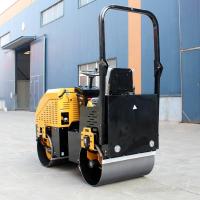 China 1000kg Vibratory Mini Road Compactor Double Drum Ride On Road Roller for Construction for sale