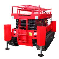 China Outdoor Rough Terrain Crawler Scissor Lift with 320kg Capacity and Extended Platform for sale