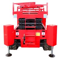China Outdoor Rough Terrain Crawler Scissor Lift with 320kg Capacity and Extended Platform for sale