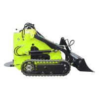 China 0-6km/h Working Speed Mini Skid Steer Loader with 200kg Rated Loading and Diesel Engin for sale