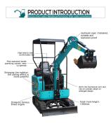 China 1100mm Track Gauge Mini Excavator 1.7 Ton for Smooth Digging and Eaton Hydraulic Valve for sale