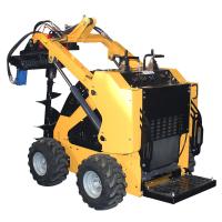 China Small Agriculture Machinery Mini Digger Wheel Type Mini Skid Steer with Stratton Engine for sale