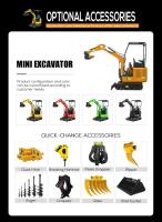 China Standard Rated Speed Mini Digger Compact Crawler Excavator with Free Shipping for sale