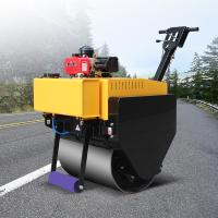 China 20KN Exciting Force HQ-YL600 Single Drum Mini Walk Behind Vibratory Road Roller Hand Roller Compactor for sale
