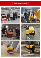 China 20KN Exciting Force HQ-YL600 Single Drum Mini Walk Behind Vibratory Road Roller Hand Roller Compactor for sale