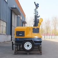 China 7m Trailer Hand-Lifting Mobile Lighting Tower 4va4000 for 12H Continuous Operation for sale