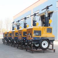China 60 Ra Green Power Trailer Type Mobile Solar Led Tower Light with Dimmer Function for sale