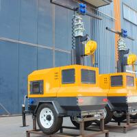 China 60 Ra Green Power Trailer Type Mobile Solar Led Tower Light with Dimmer Function for sale