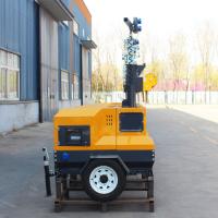 China Heavy-Duty 35000lm 1000W*4 LED Telescopic Light Tower Diesel Lamp with Standard CRI for sale