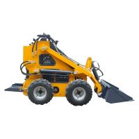 China 420 Wheel Skid Steer Loader with 4 in 1 Bucket Customer's Requirement and Affordable for sale
