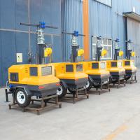 China 3500K Floodlight Mobile Trailer Mounted Solar Power LED Light Towers for Street Lighting for sale