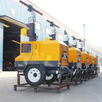 China 3500K Floodlight Mobile Trailer Mounted Solar Power LED Light Towers for Street Lighting for sale