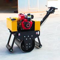 China Electric Start 0.3 Ton Walk Behind Single Drum Roller HQ-YL600C for Vibratory Road Repair for sale