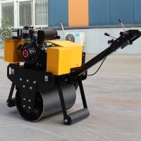 China Electric Start 0.3 Ton Walk Behind Single Drum Roller HQ-YL600C for Vibratory Road Repair for sale