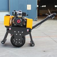 China Electric Start 0.3 Ton Walk Behind Single Drum Roller HQ-YL600C for Vibratory Road Repair for sale