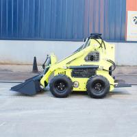 China 375KG HQ Hydraulic Cylinder Diesel Tracked Loader Skid Steer Front End Loader With Track for sale