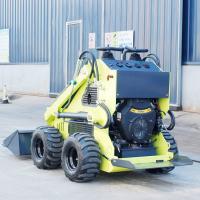China 375KG HQ Hydraulic Cylinder Diesel Tracked Loader Skid Steer Front End Loader With Track for sale