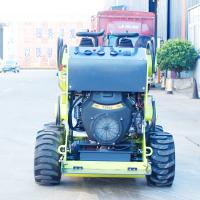China 375KG HQ Hydraulic Cylinder Diesel Tracked Loader Skid Steer Front End Loader With Track for sale
