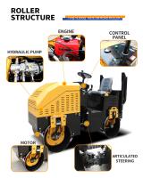 China Road Construction Euipments YL800 Full Hydraulic 1.2 Ton Drum Diameter 530mm Roller for sale