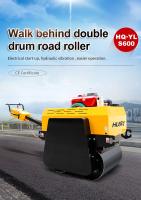 China 0.5 Ton Walk Behind Double Drum Vibratory Roller Road Roller with Unique Selling Point for sale