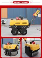 China 0.5 Ton Walk Behind Double Drum Vibratory Roller Road Roller with Unique Selling Point for sale