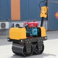 China 0.5 Ton Walk Behind Double Drum Vibratory Roller Road Roller with Unique Selling Point for sale