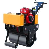 China Walk Behind Double Single Drum Vibratory Roller Compactor with 70HZ Vibration Frequency for sale