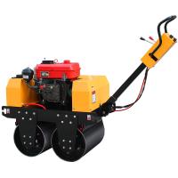 China 500kg Mini Asphalt Vibratory Road Roller Compactor Machine for Walk Behind Double Drum for sale