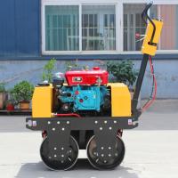 China 500kg Mini Asphalt Vibratory Road Roller Compactor Machine for Walk Behind Double Drum for sale